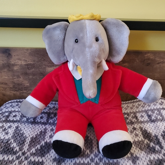 Gund | Toys | Gund Babar The Elephant In Red Suit 4 Plush Vintage 1988 ...